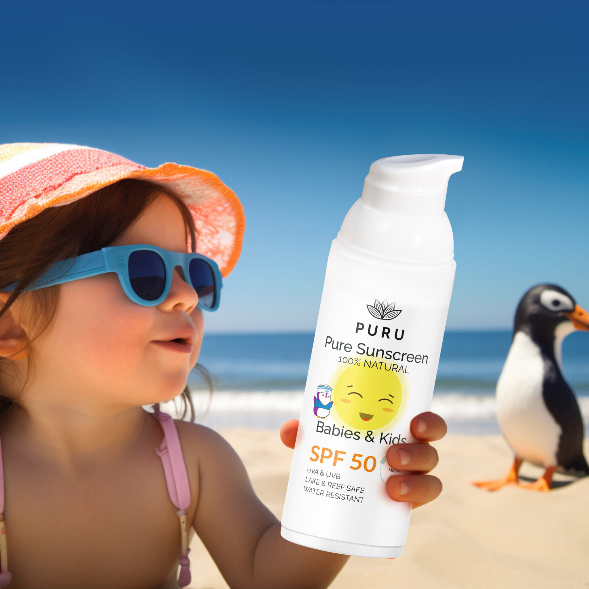 PURE SONNENCREME - BABYS & KINDER SPF 50 - PURU Suisse